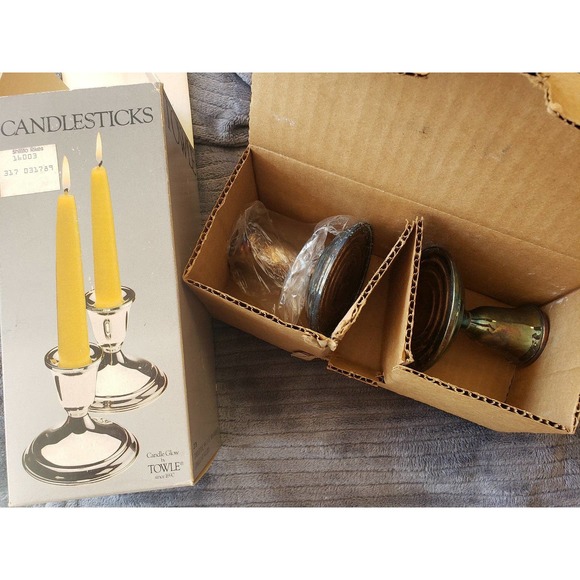 towne | Accents | New Vintage 981 Silverplated Candlestick Set Pair ...